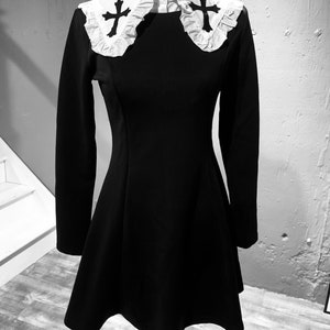 Winter Goth Collar and Long Sleeve Dress Set - Etsy