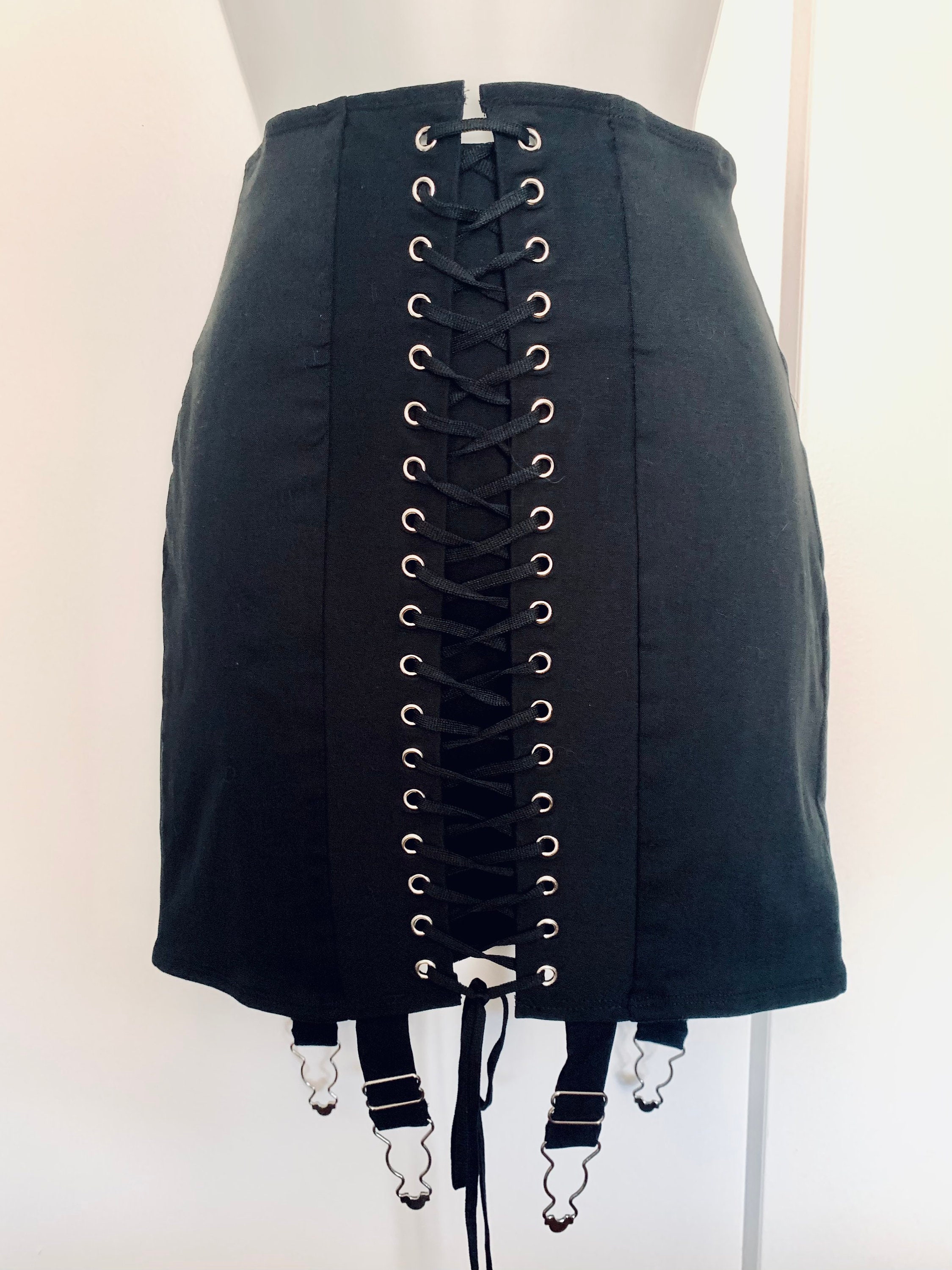 NEW Black Corset Pencil Skirt - Etsy