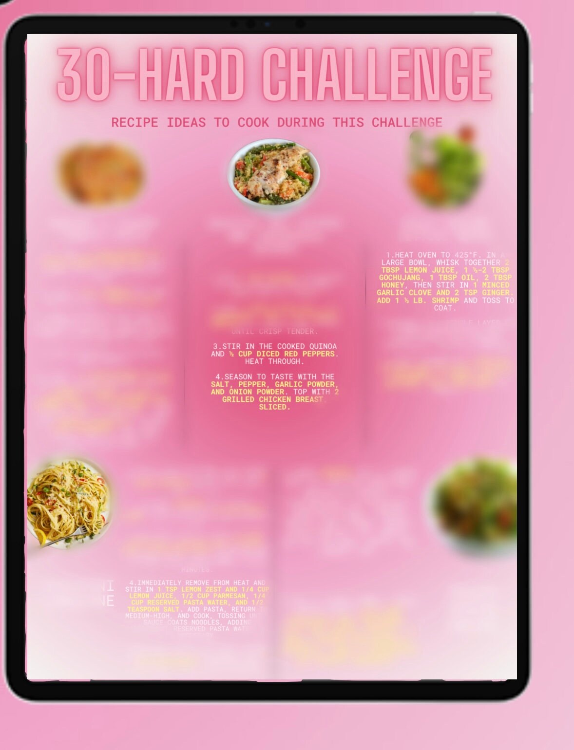 30 Day Hard Month Challenge Tracker 2024 Planner Journal Pink - Etsy