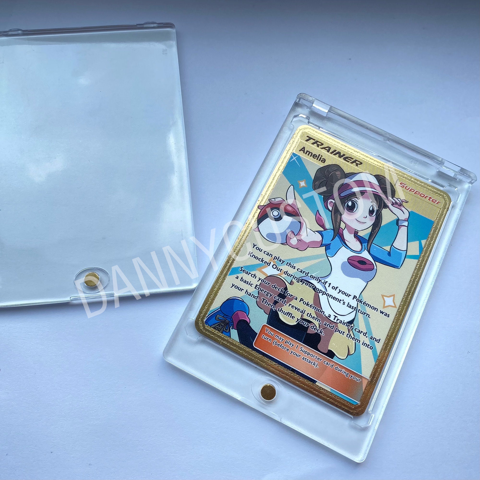 Custom Pokemon Card Personalized Pokemon Card Metal Gold - Etsy