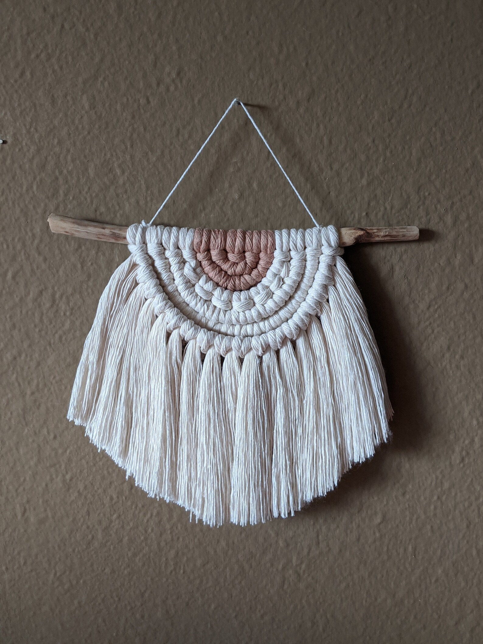 Small Macrame Wall Hanging Semi Circle Mini Wall Hanging - Etsy