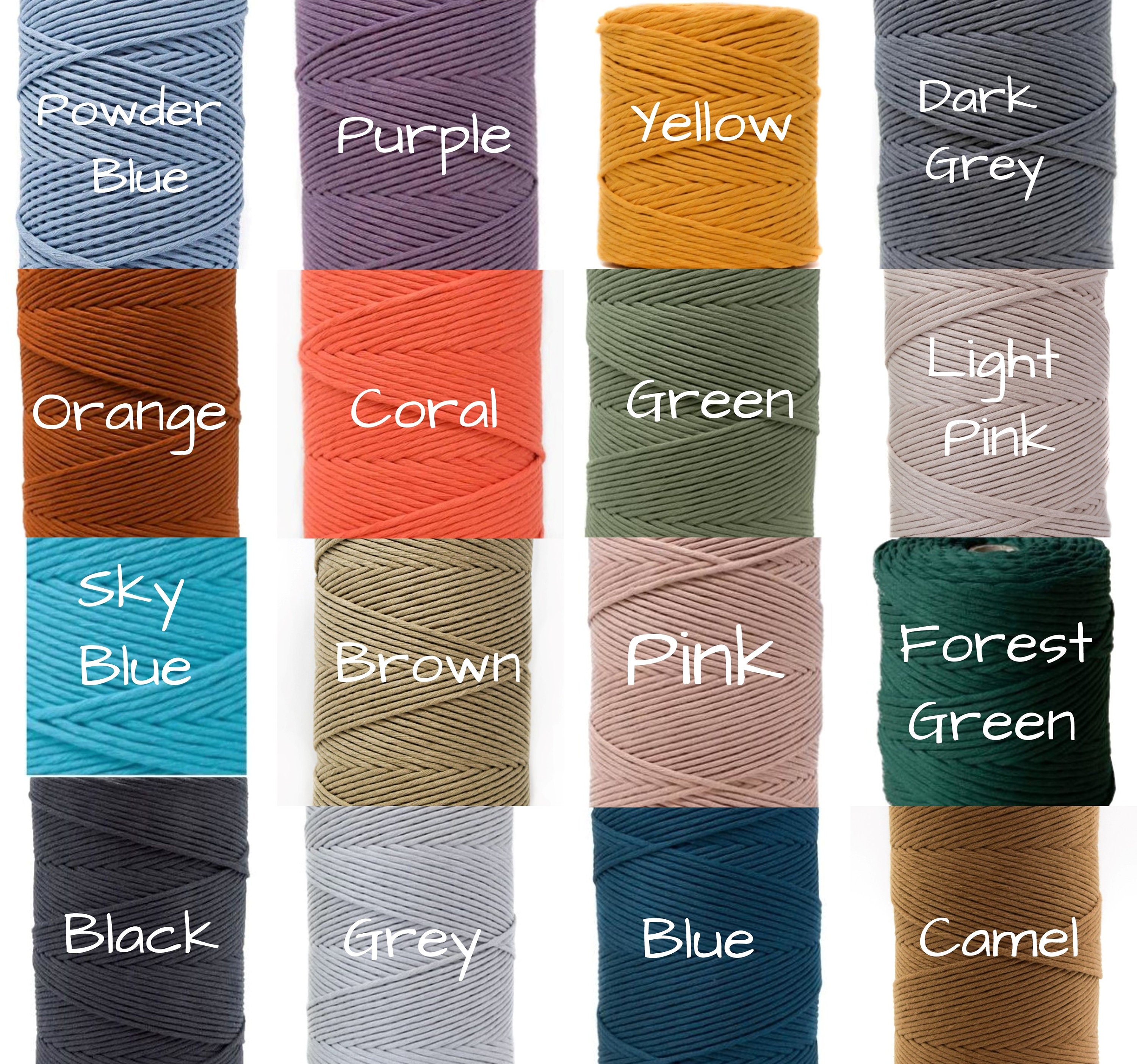 4mm Macrame Cotton Cord 50 Ft Recycled Cotton Macrame Cord - Etsy