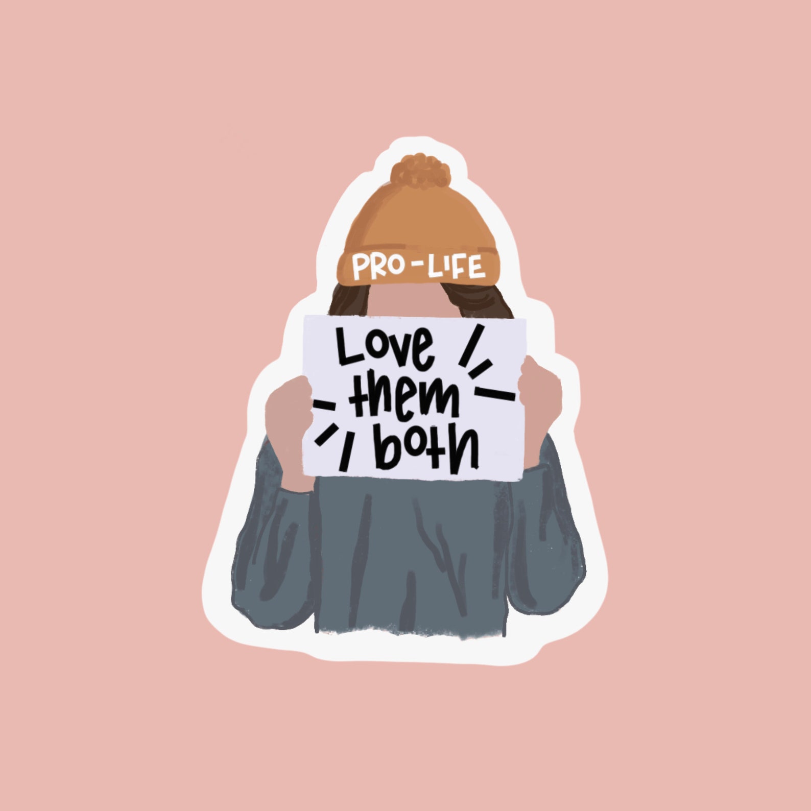 Love Them Both: Pro-life Sticker - Etsy