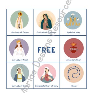 Catholic Marian Bingo Bundle - Etsy