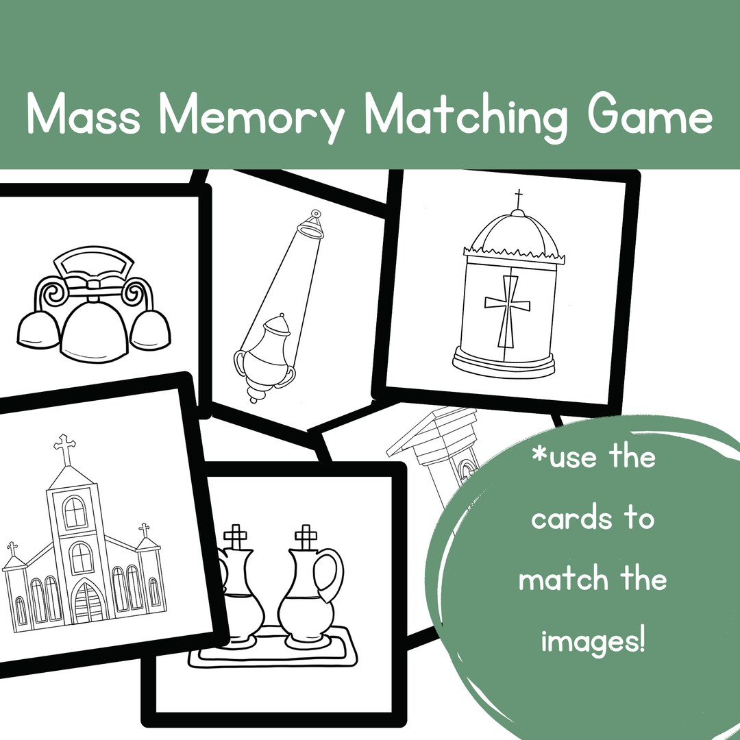 Mass Themed Catholic Memory Matching Game - Etsy