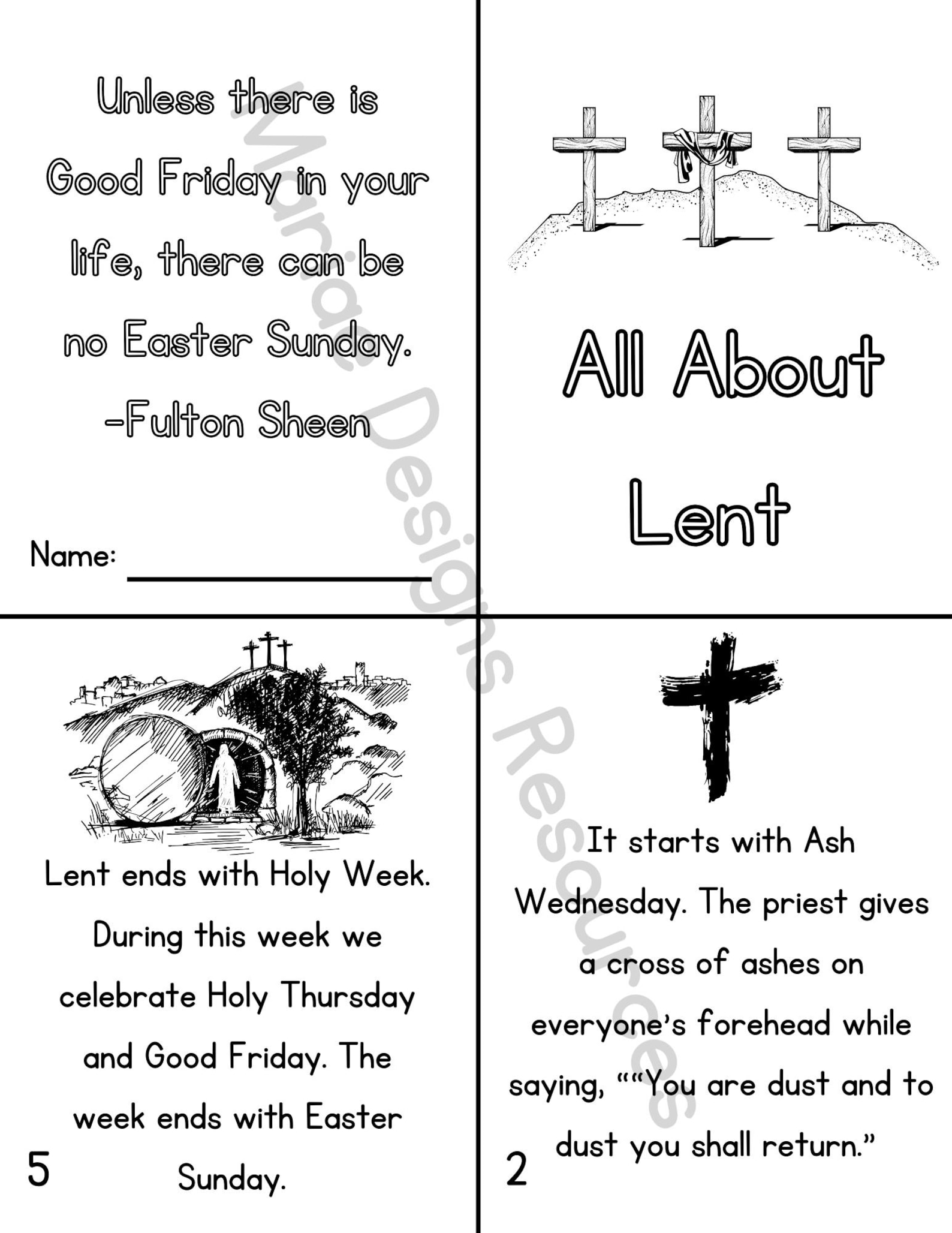 All About Lent Flipbook Activity - Etsy Canada