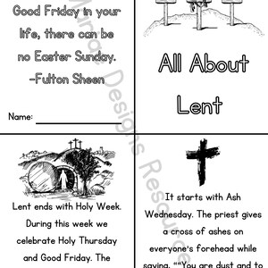 All About Lent Flipbook Activity - Etsy