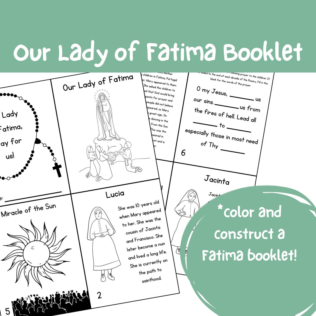 Our Lady of Fatima Mini-book Activity - Etsy