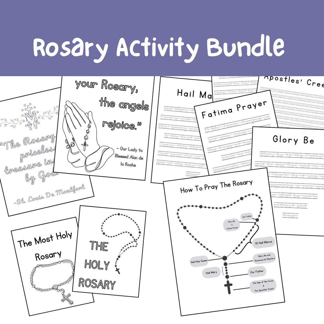 Rosary Activity Bundle - Etsy