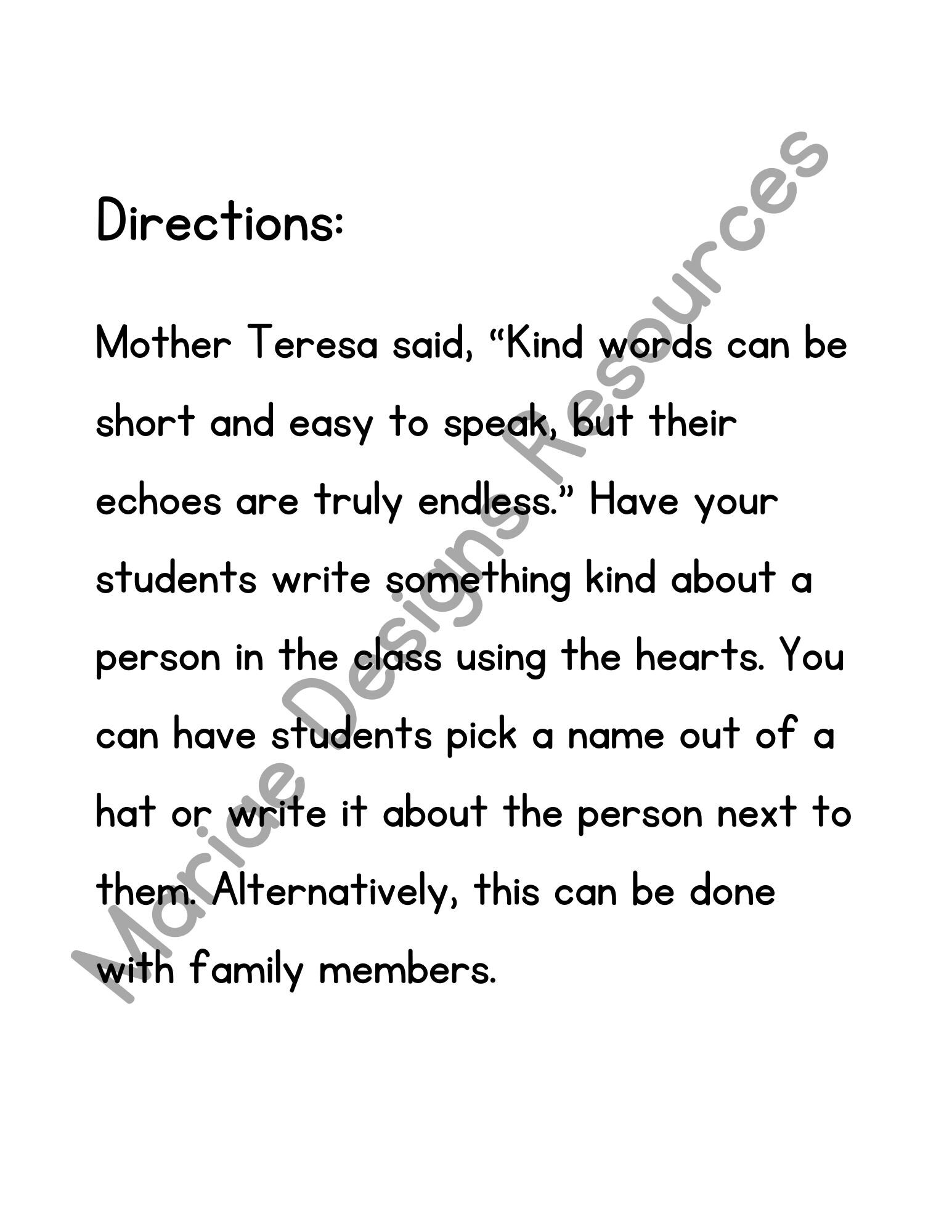 Mother Teresa Activity Bundle - Etsy