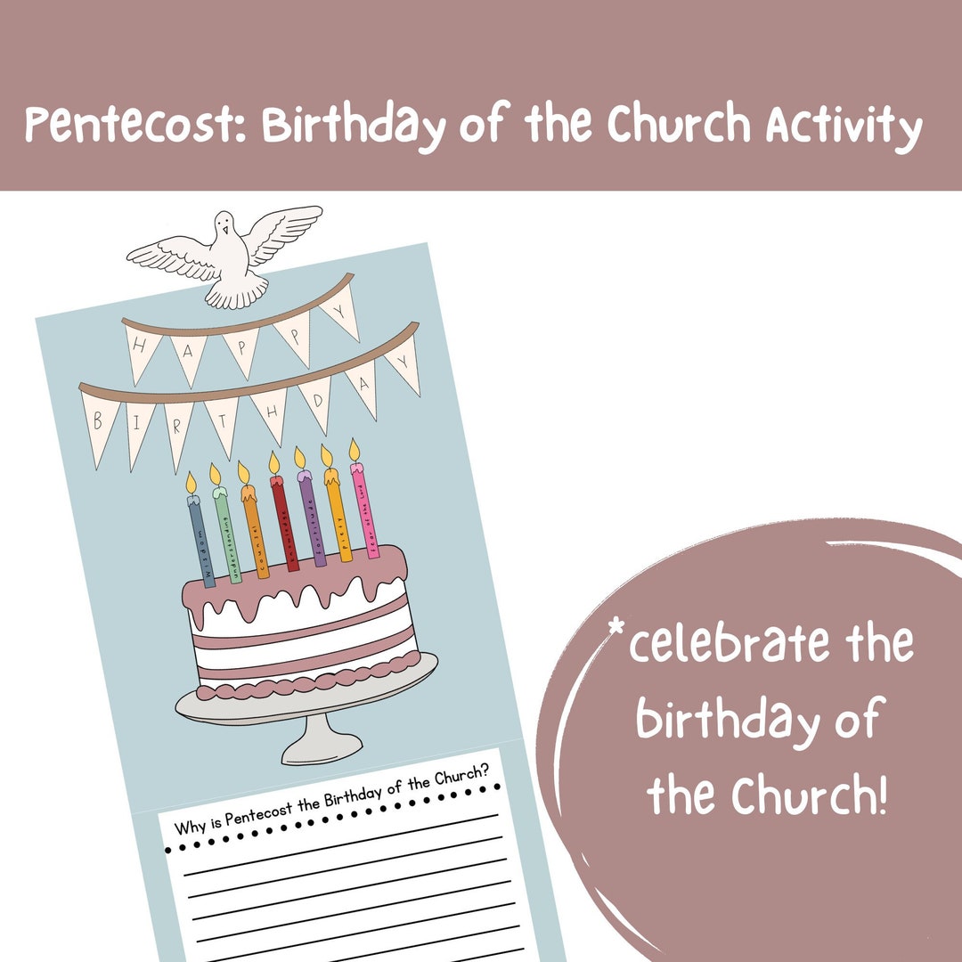 Pentecost: Birthday of the Church Craft/activity - Etsy