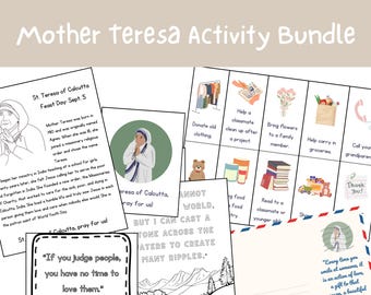 Saint Teresa of Calcutta Printable Activity Booklet for Catholic Kids ...