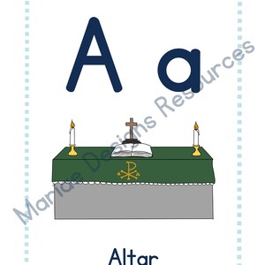 Catholic Alphabet Cards, Decor for Classroom - Etsy