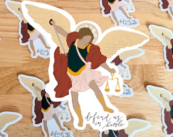 St. Michael the Archangel Saint Sticker | Vinyl Sticker | Catholic ...