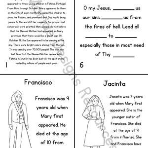 Our Lady of Fatima Mini-book Activity - Etsy