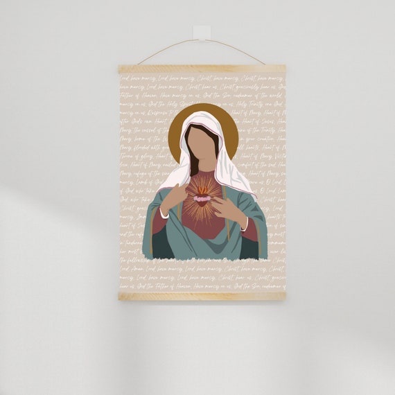 Immaculate Heart of Mary Print | Etsy
