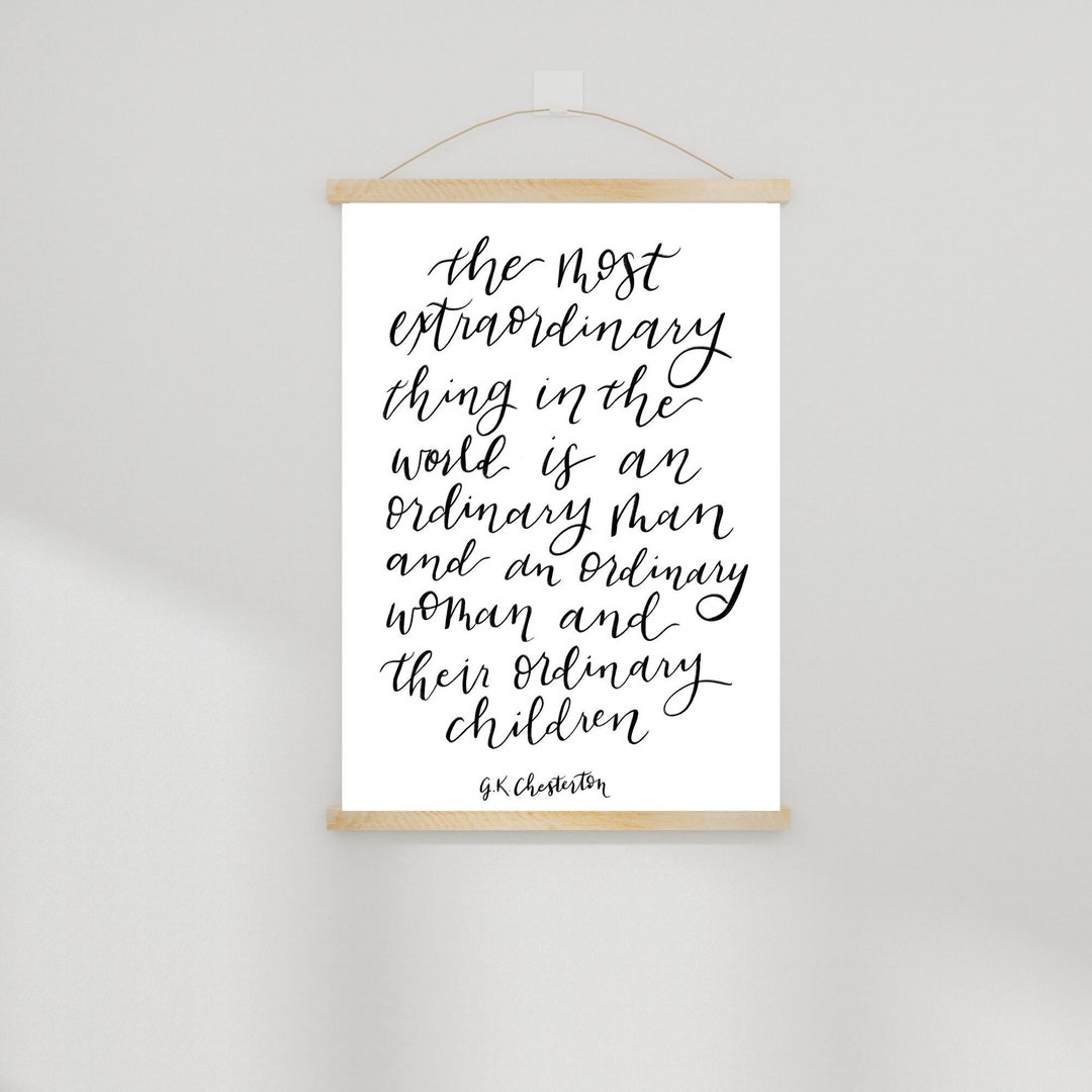 G.K. Chesterton Family Quote: 8x10 Print - Etsy