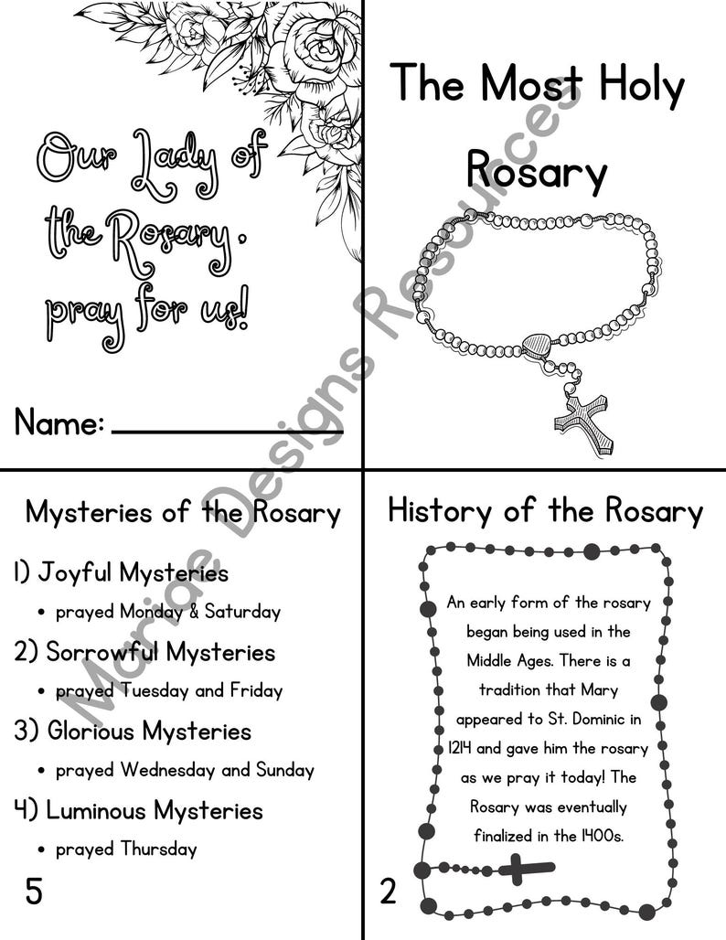 Rosary Activity Bundle - Etsy
