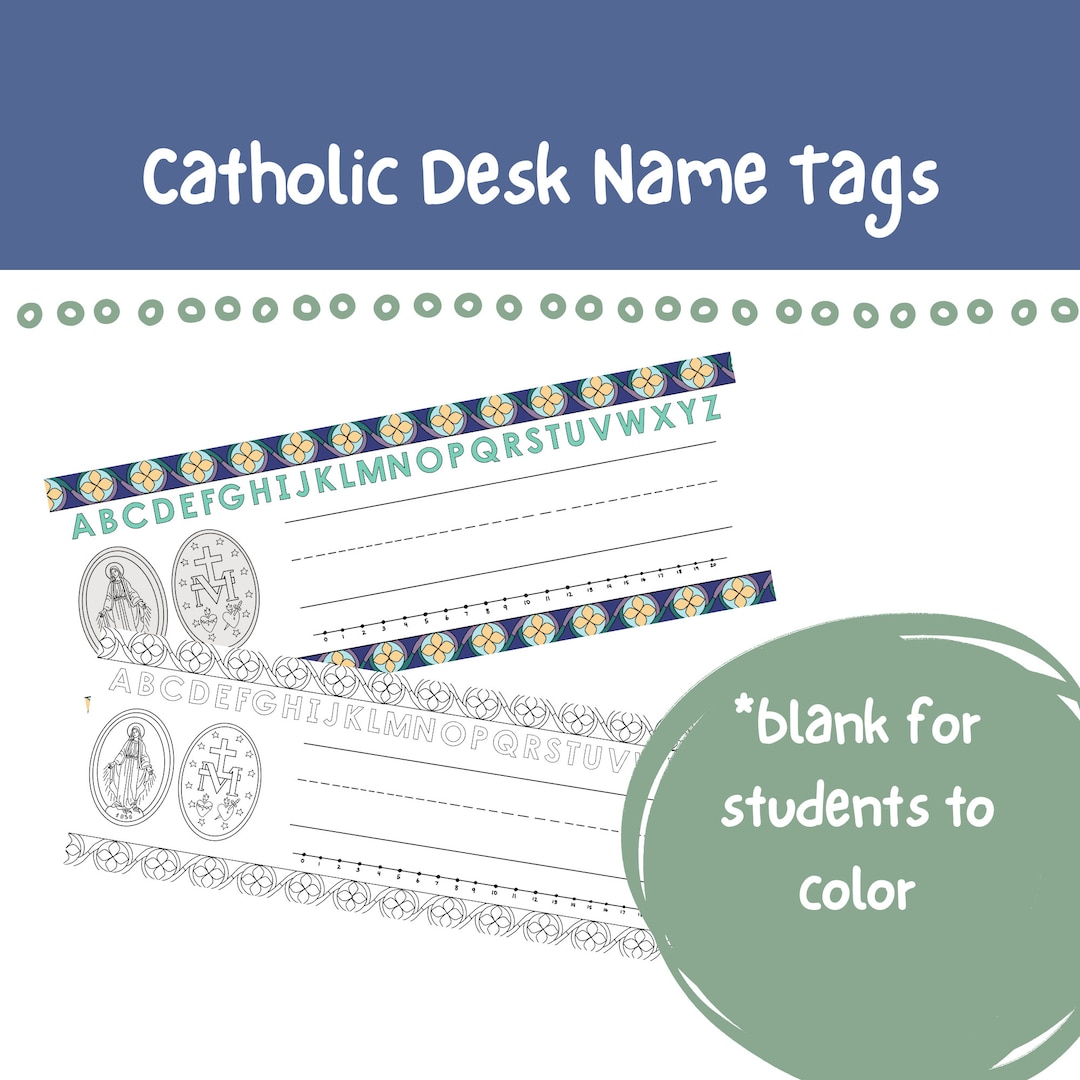 Catholic Desk Name Tags - Etsy