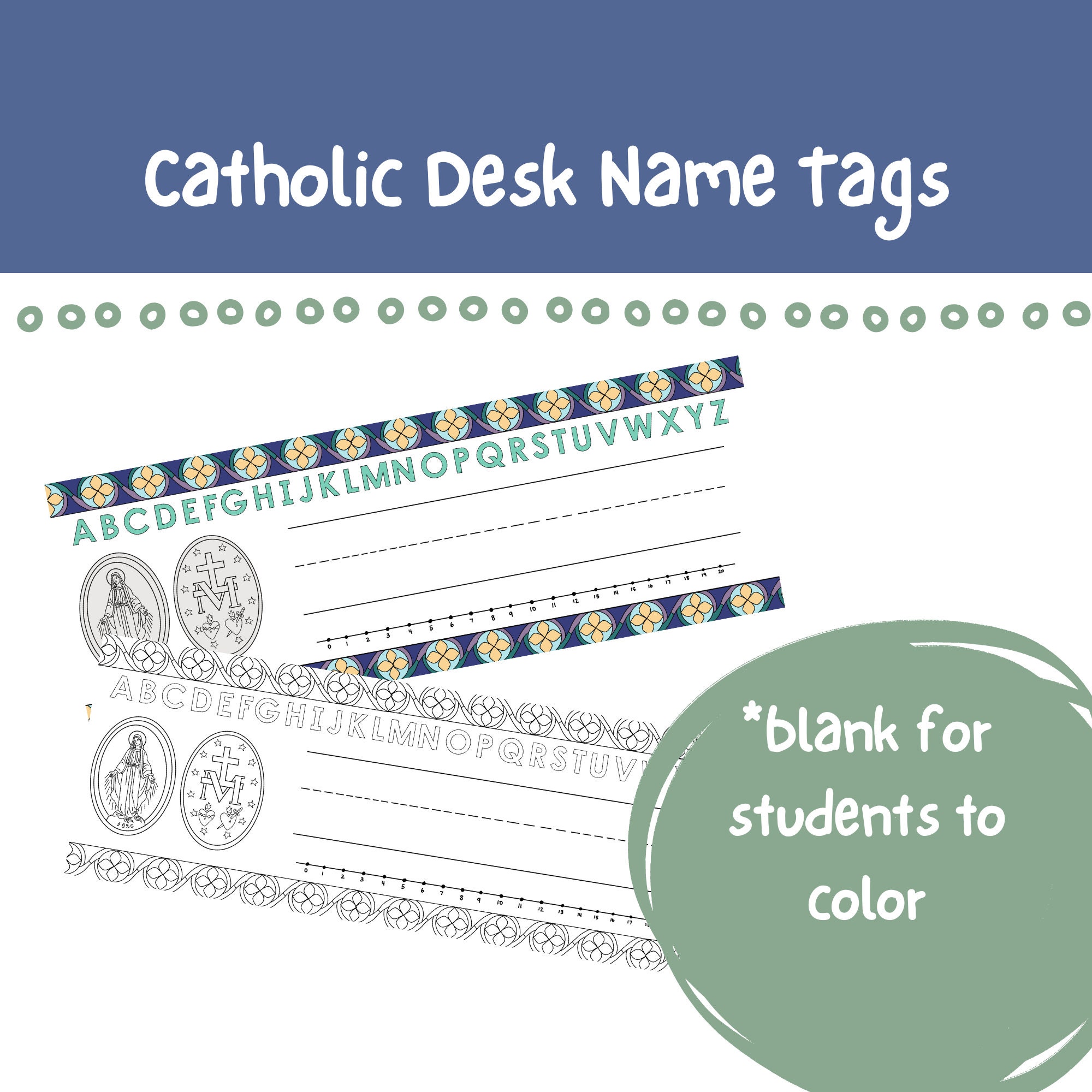 Catholic Desk Name Tags - Etsy
