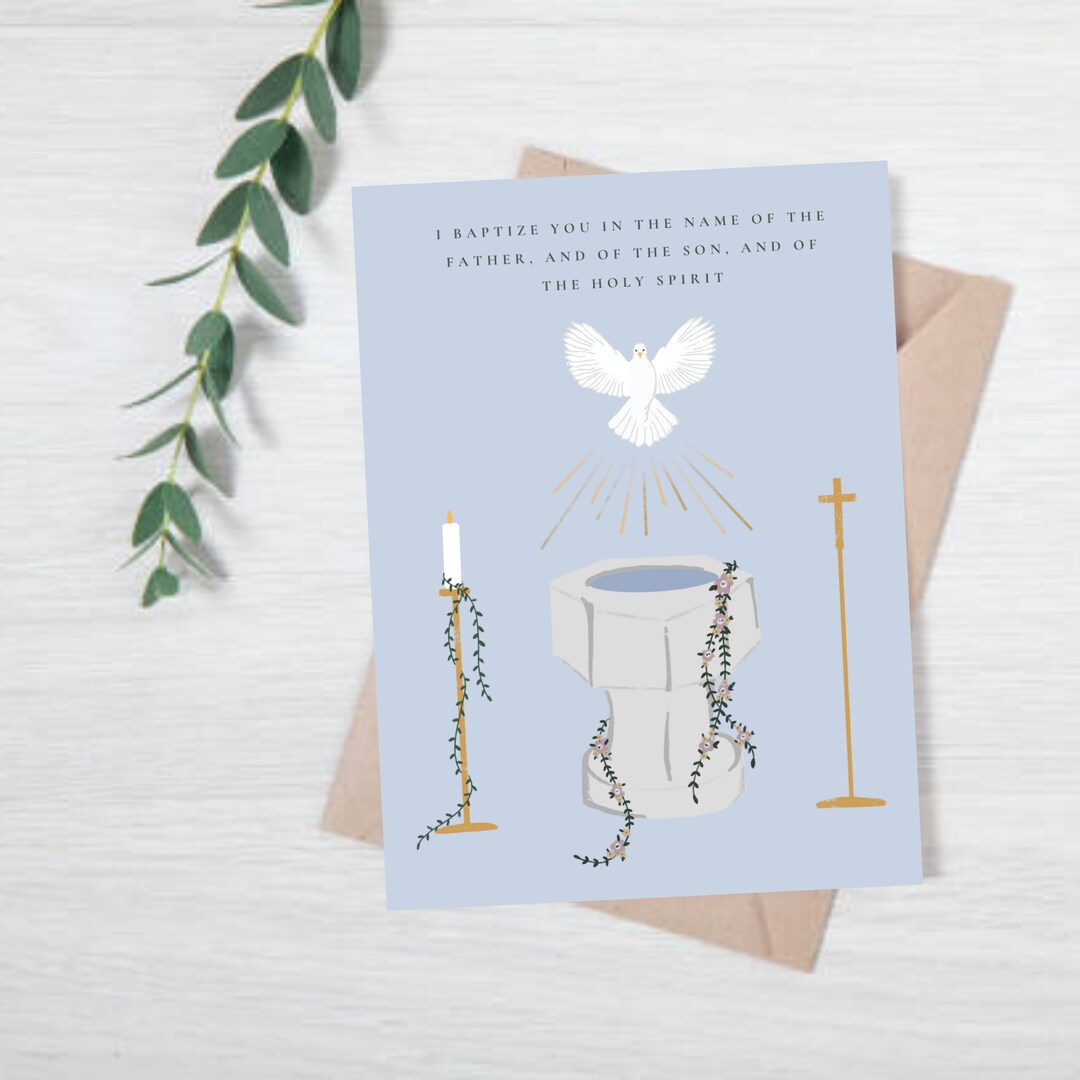 Baptism Card - Etsy