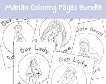 Marian Printable Bundle: Bingo, Trading Cards, Coloring Pages (PDF ...