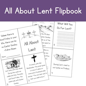 All About Lent Flipbook Activity - Etsy