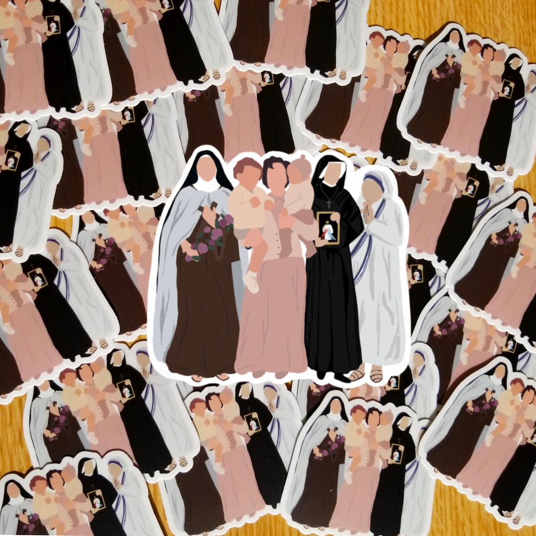 Catholic Women Saints Vinyl Sticker: Waterproof, Matte (3x2.78") - Etsy