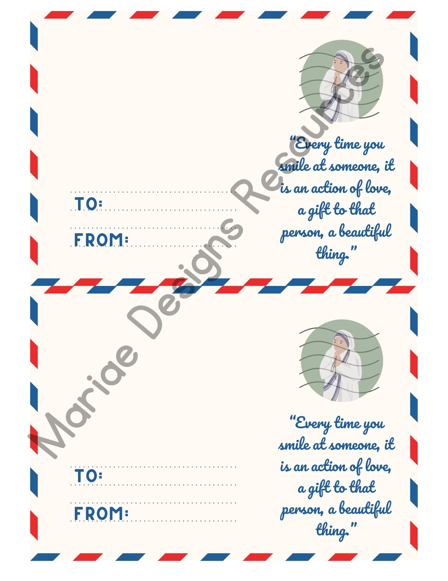 Mother Teresa Activity Bundle - Etsy