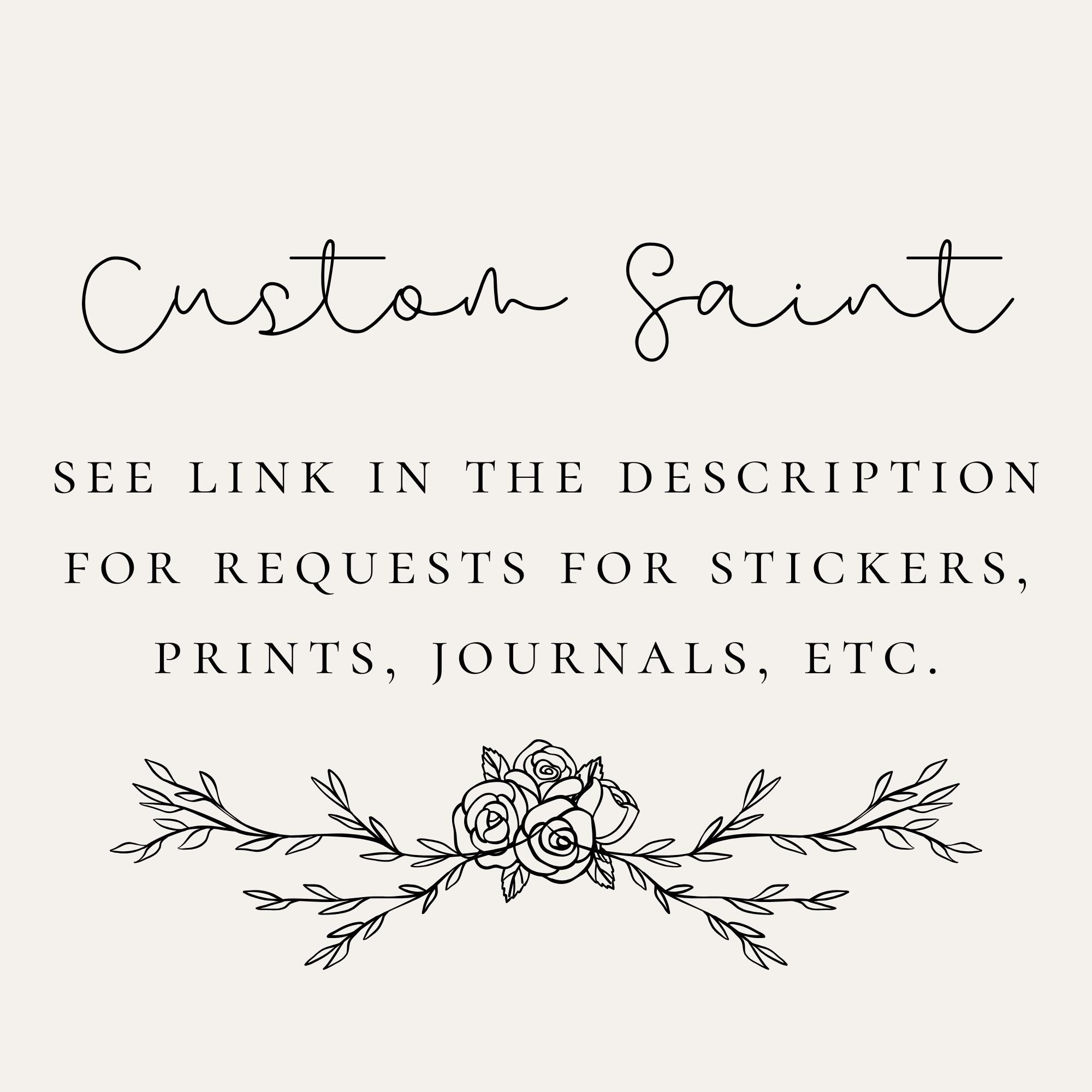 Custom Saint Catholic Sticker - Etsy