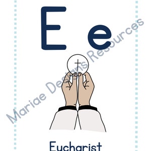 Catholic Alphabet Cards, Decor for Classroom - Etsy