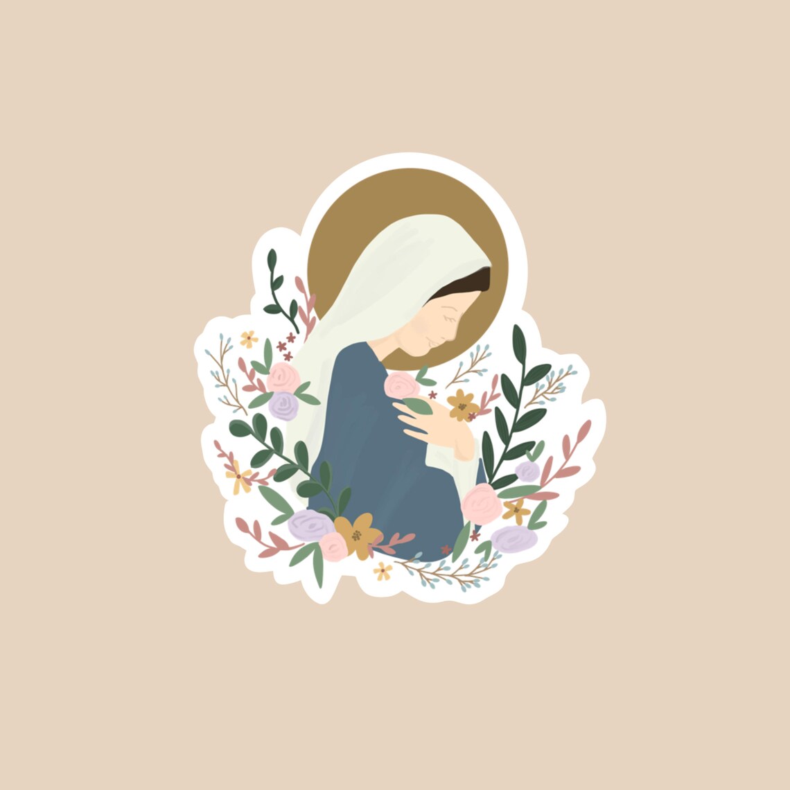 Rosa Mystica: Blessed Mother Sticker - Etsy