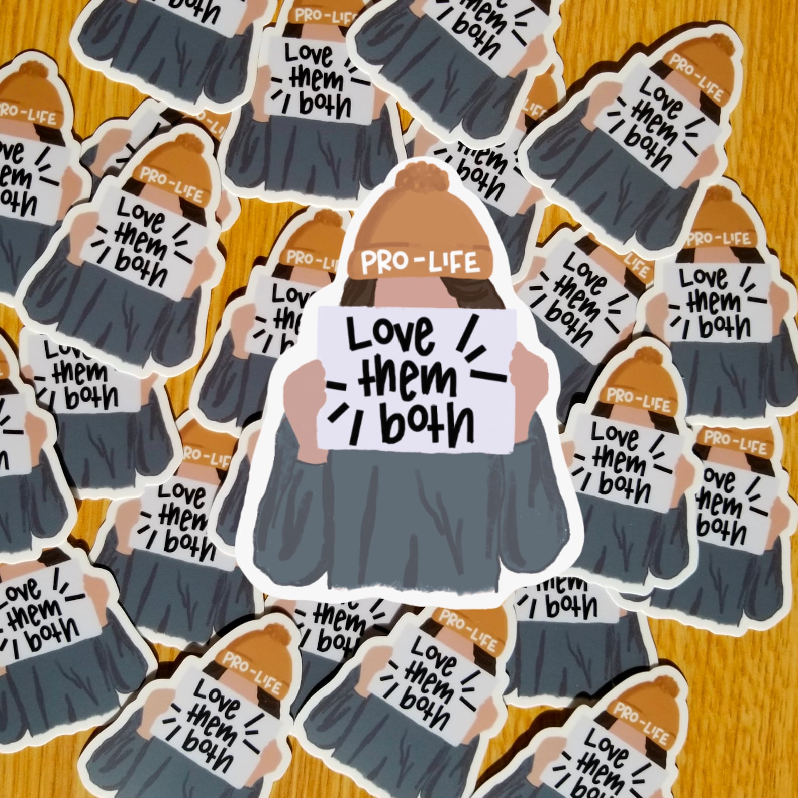 Love Them Both: Pro-life Sticker - Etsy