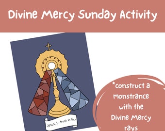 Digital Download Divine Mercy Sunday Word Search No Prep Printable ...