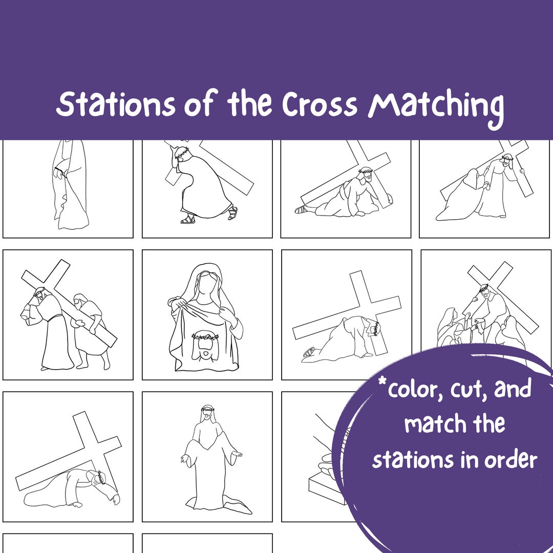 Stations of the Cross: Lent Matching Activity - Etsy