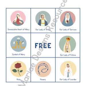 Catholic Marian Bingo Bundle - Etsy