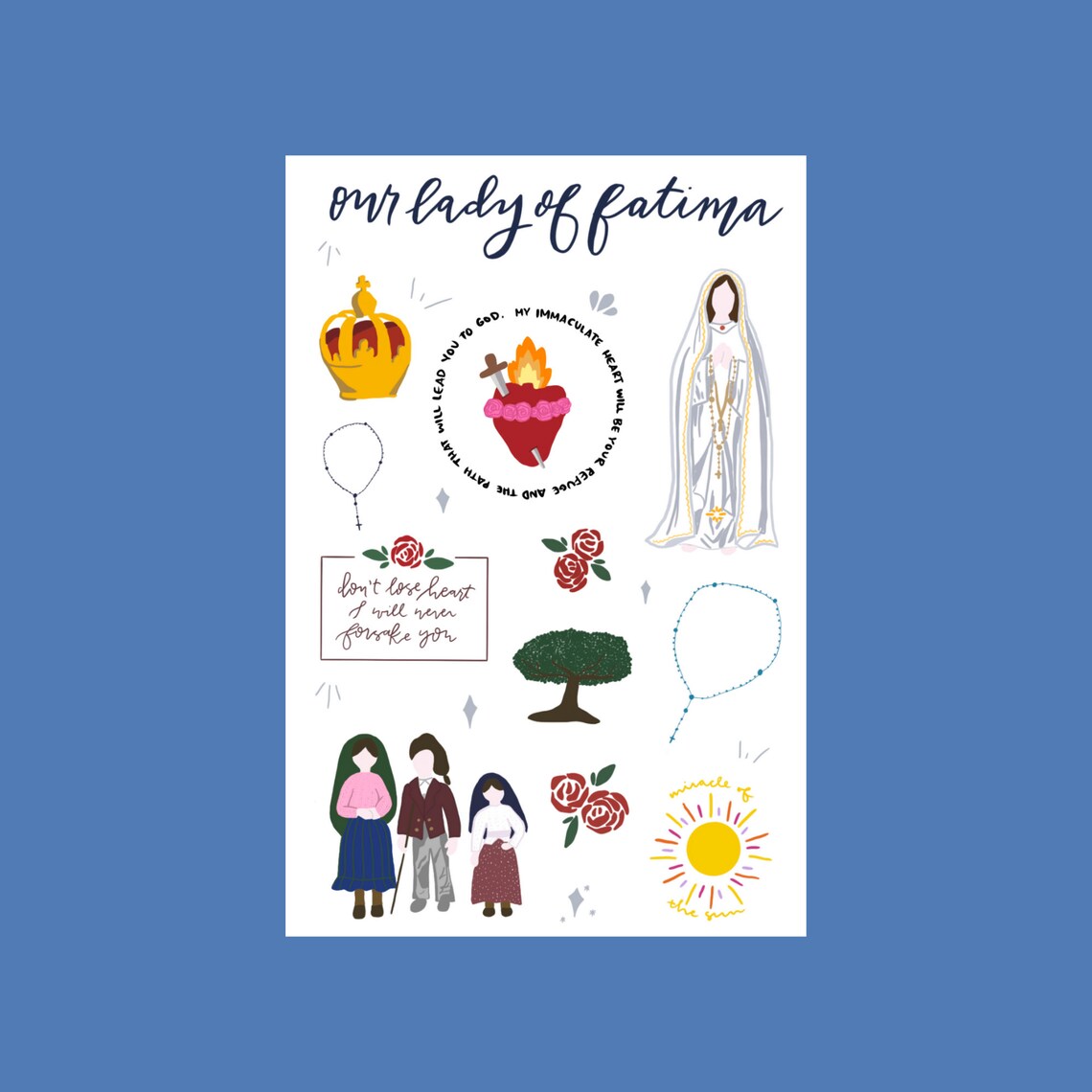 Our Lady of Fatima Sticker Sheet | Etsy