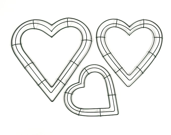 12"x13" Heart Wire Wreath Form DIY Wreaths DIY Heart Wreath Metal ...