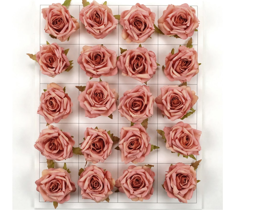 Bulk Silk Rose Blush Pink / Artificial Silk Flower Head - Baby Shower ...