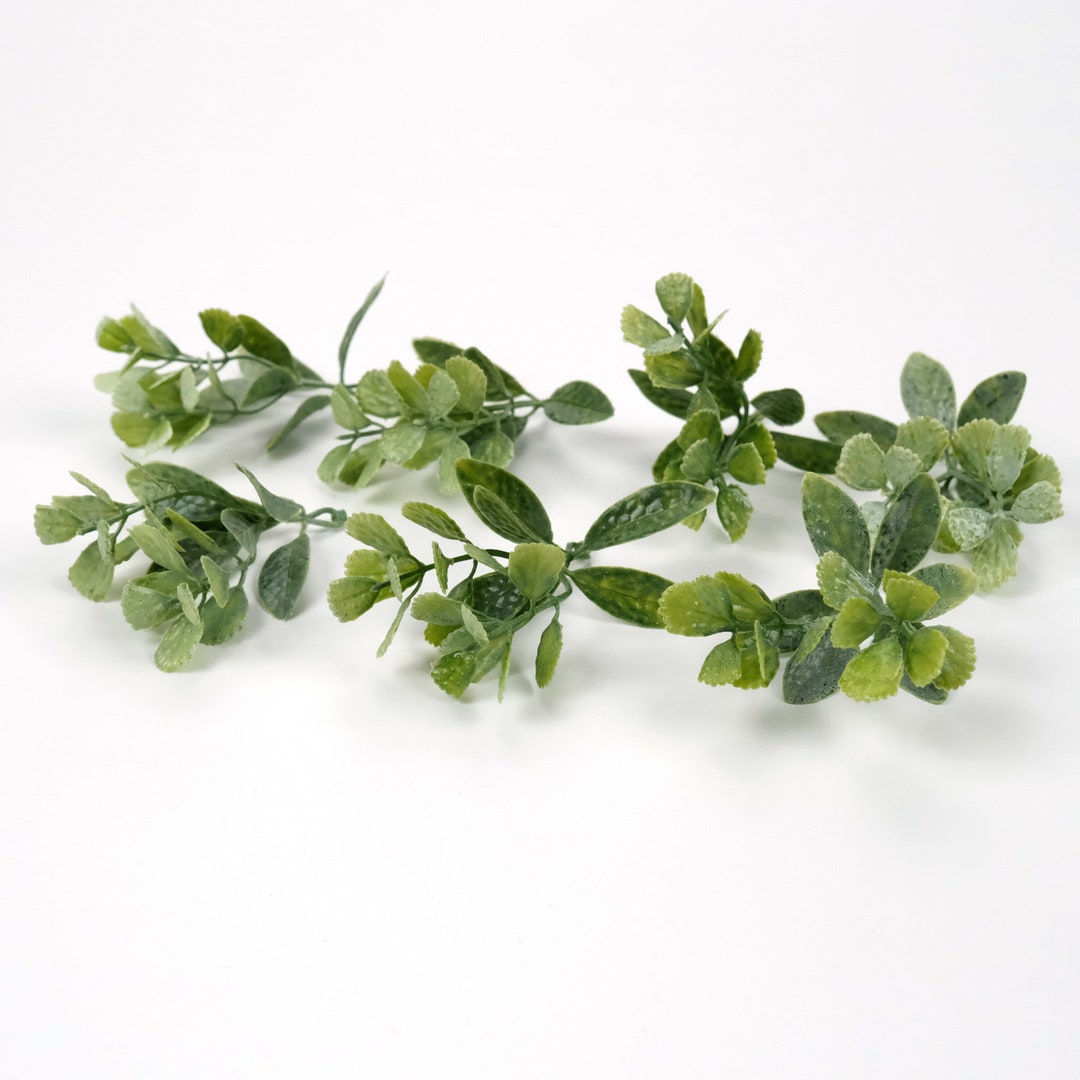 2/500P Plastic Greenery Stem - Artificial Filler Plastic Leaf ...