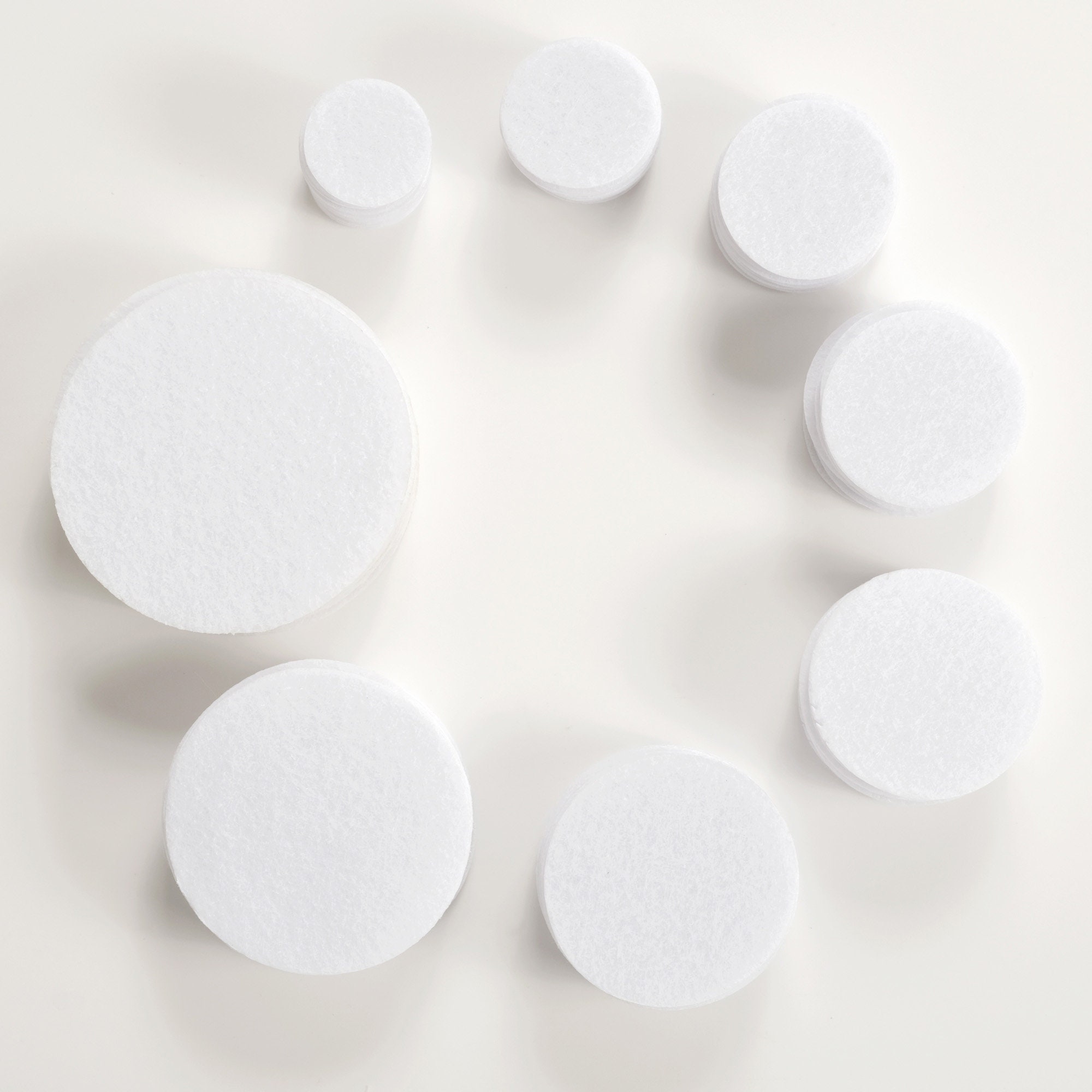 8size White Round Felt Cloth / Felt Die Cuts, Applique Circles Non ...