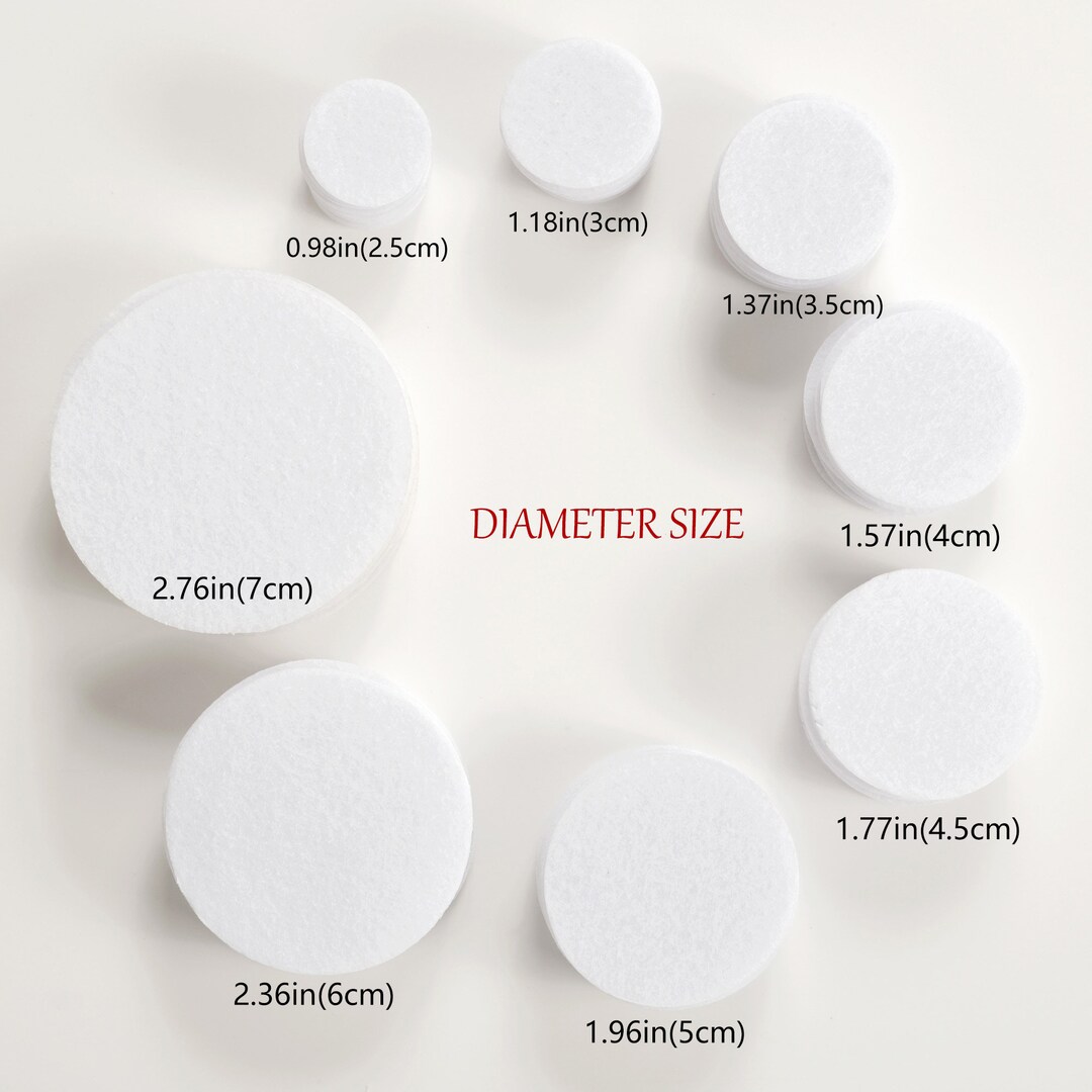 8size White Round Non Woven Fabric Felt Cloth Felt Circles Felt Die ...