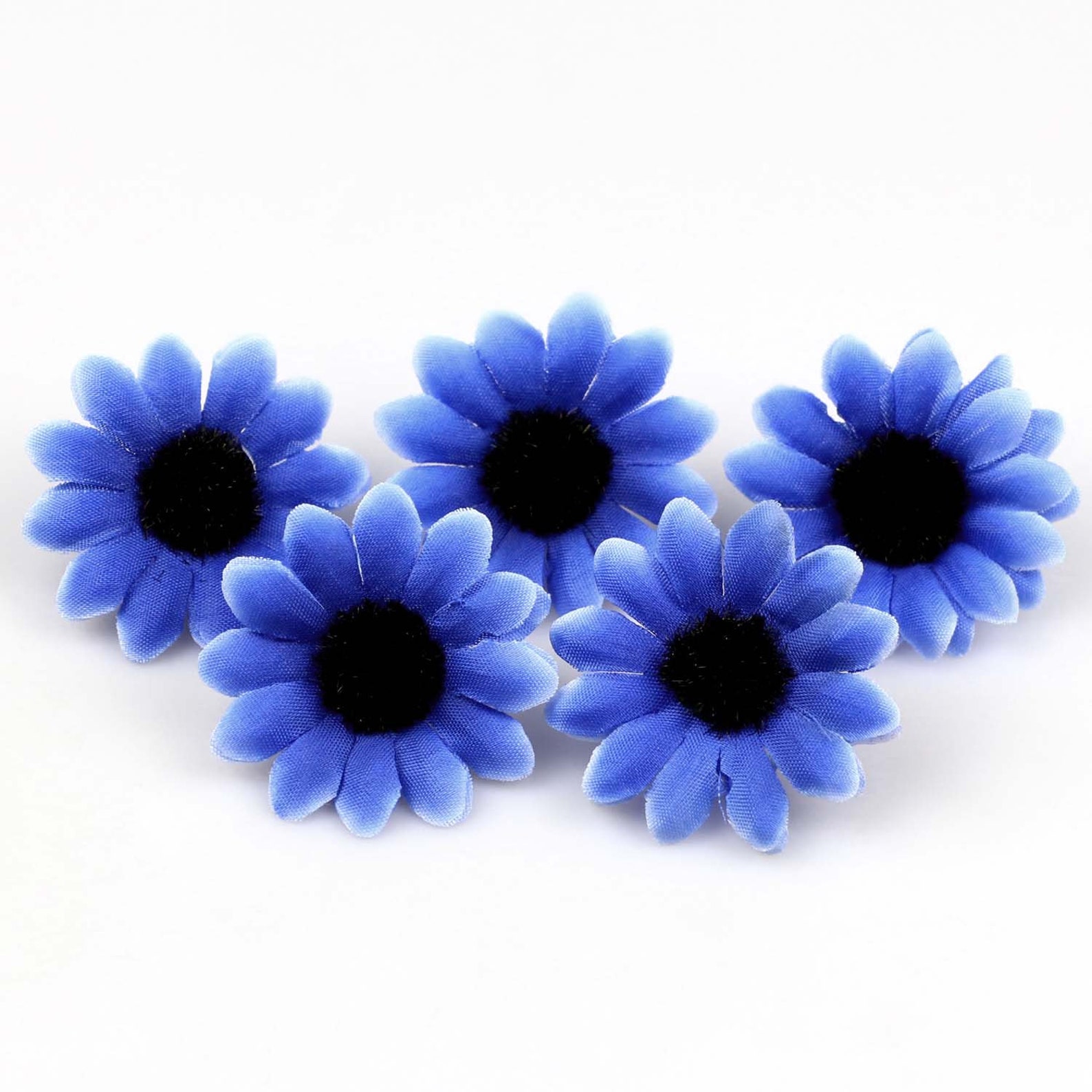 5/100PCS 7size Royal Blue Flower Head Artificial Silk Flower Head Fake ...