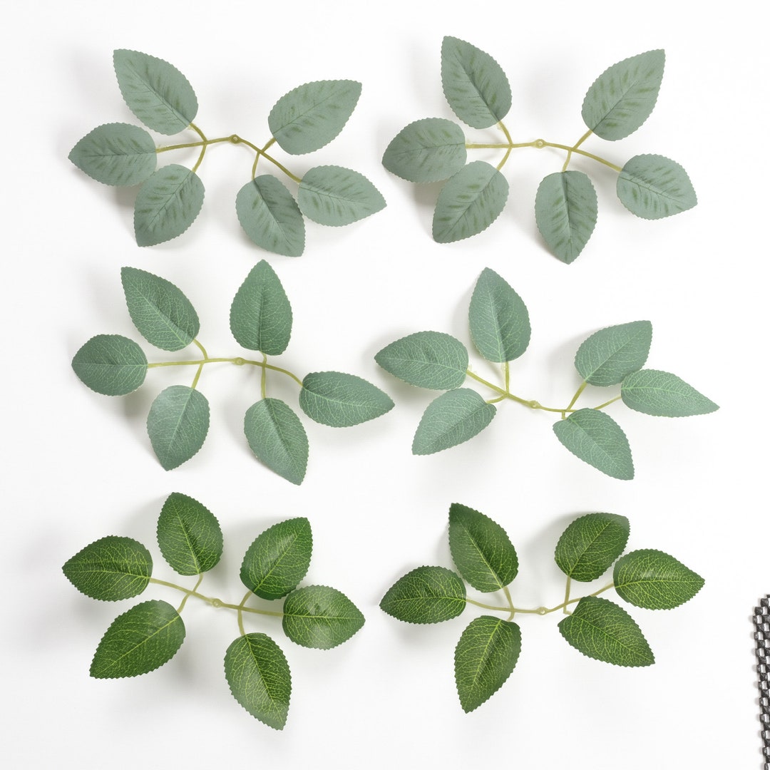 2/200PCS Artificial Silk Spray Dusty Frog Rose Leaf / 3color Fake ...