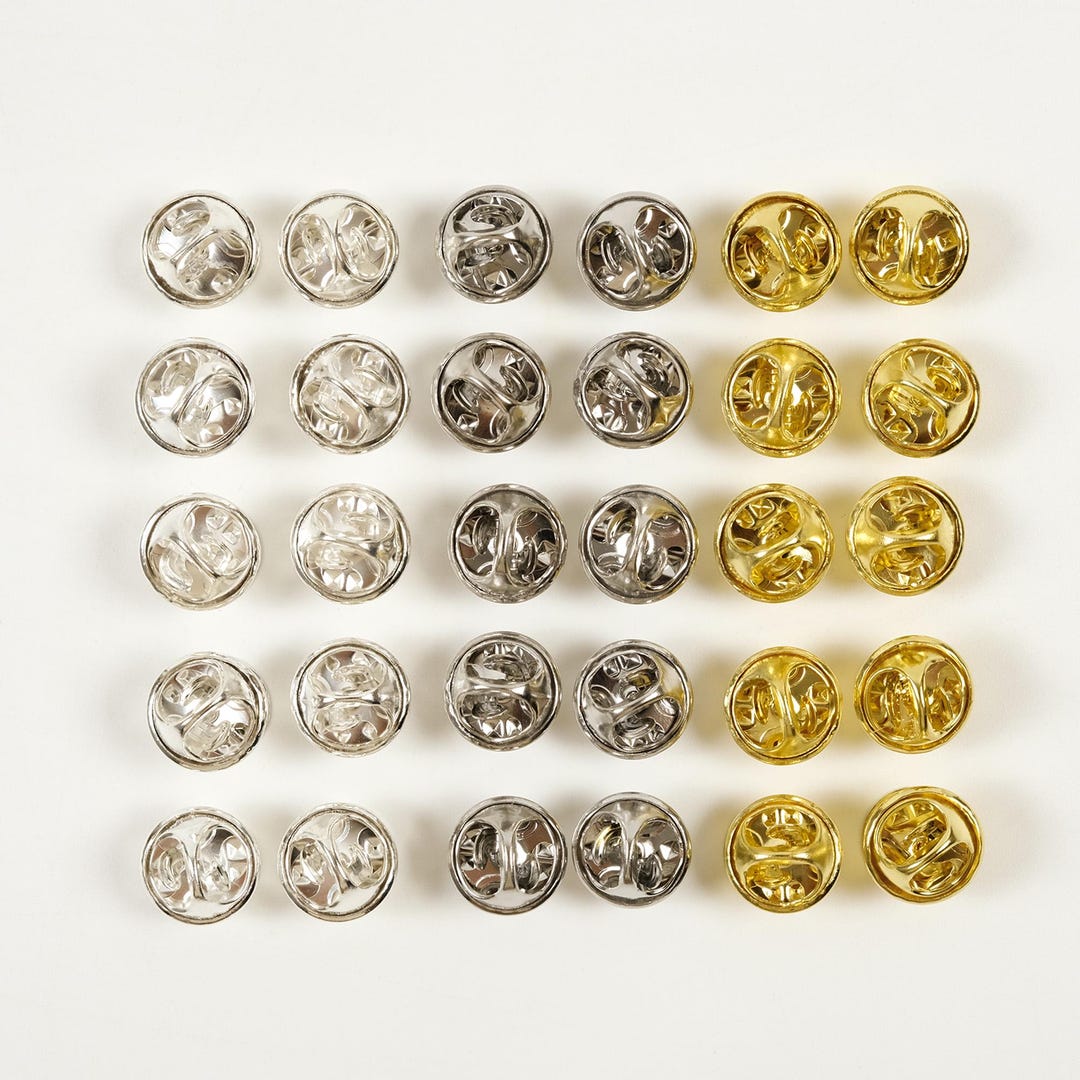 3-50 Pairs Butterfly Clutch Tie Tacks Pin Back Replacement Butterfly ...