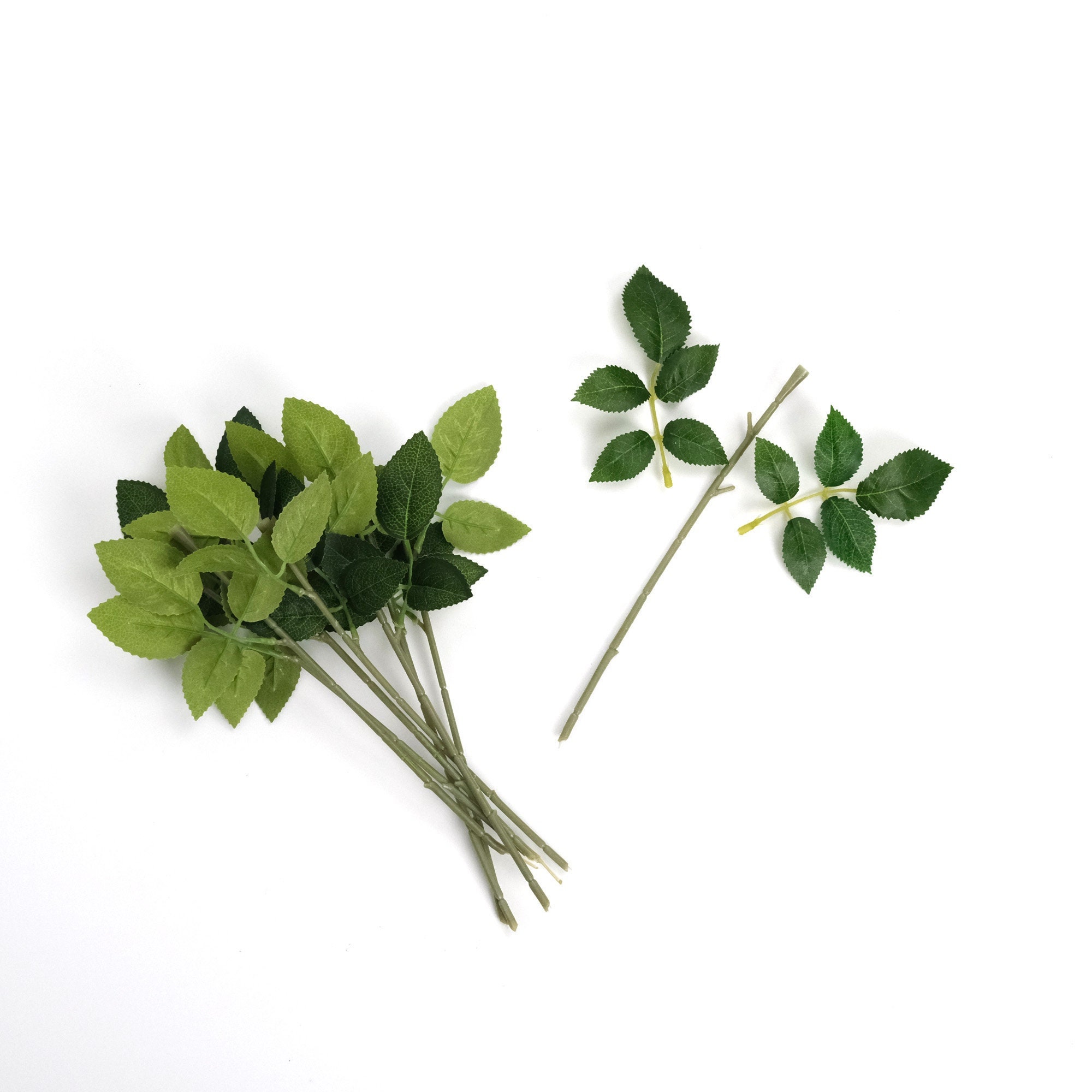 Artificial Rose Flower Stem With Leaves Plastic Rose Floral - Etsy