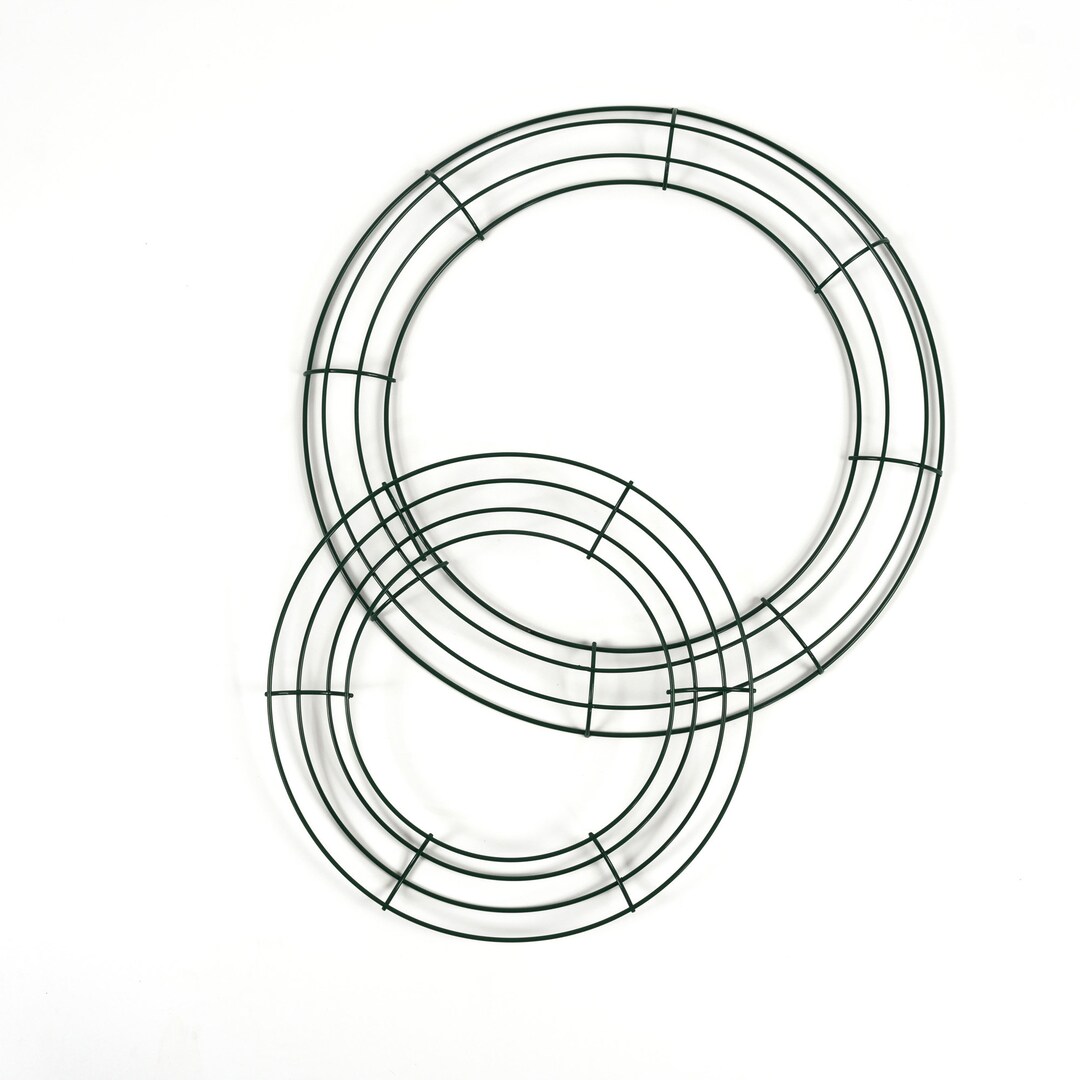 1/10PCS Round Metal Wreath Frame Black Wire Wreath Frame for DIY Xmas ...