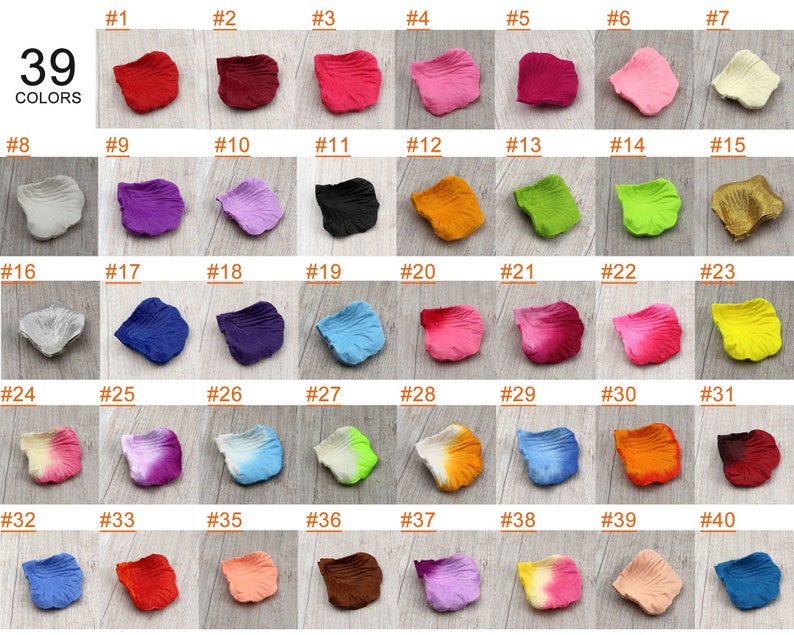 100-1000PCS 39color - Artificial Silk Petal -5cm Bulk Petal - DIY Craft ...