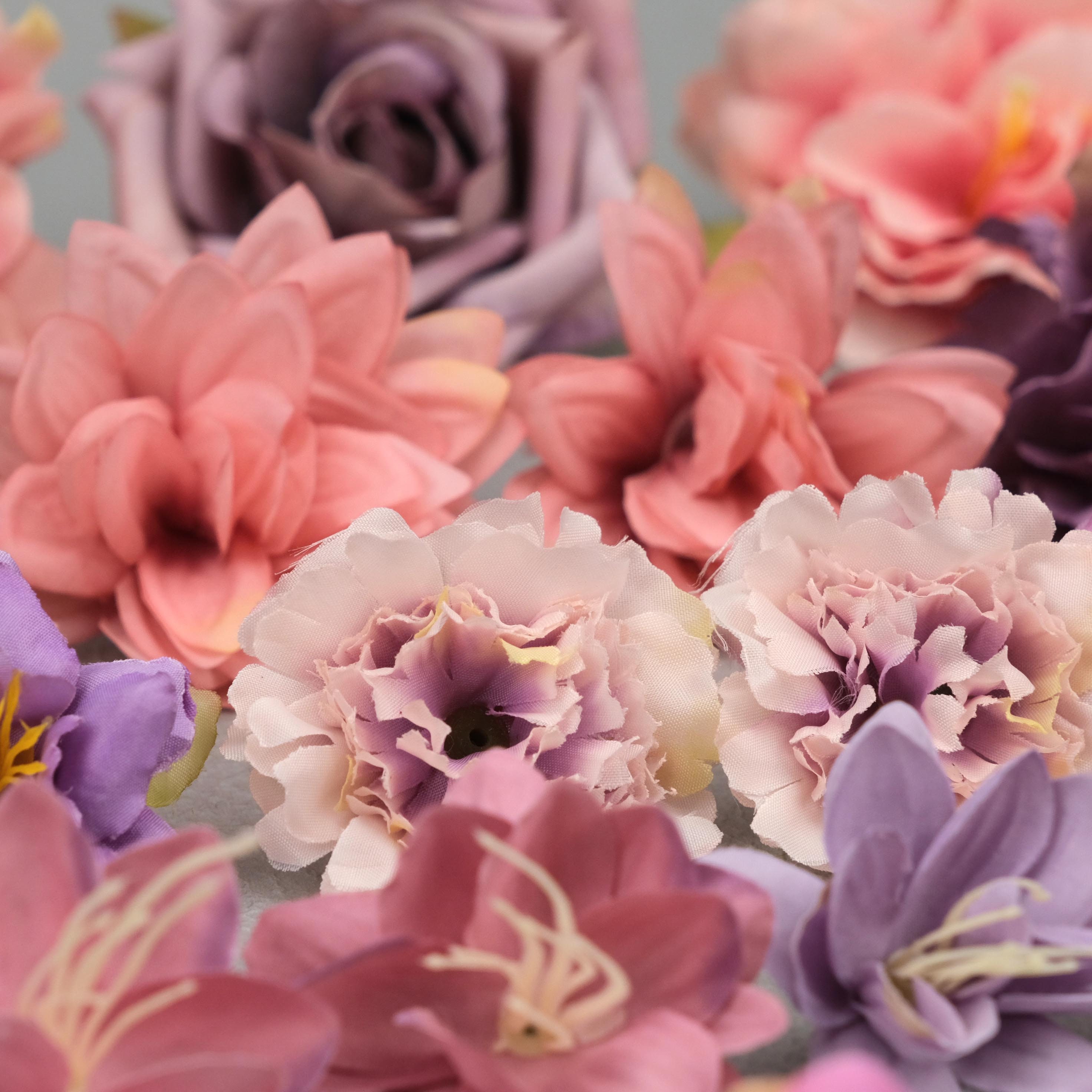 44pcs Mixing Style Fake Flower Combo Set/4-11cm Bulk Artificial Silk ...