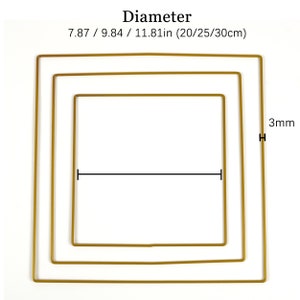 1/10PCS Square Metal Wreath Frame From With Card Holder for DIY Wedding ...